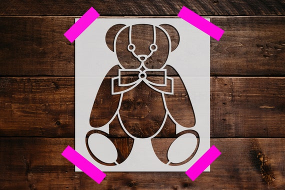 Teddy Bear Stencil Reusable Teddy Bear Stencil DIY Craft - Etsy