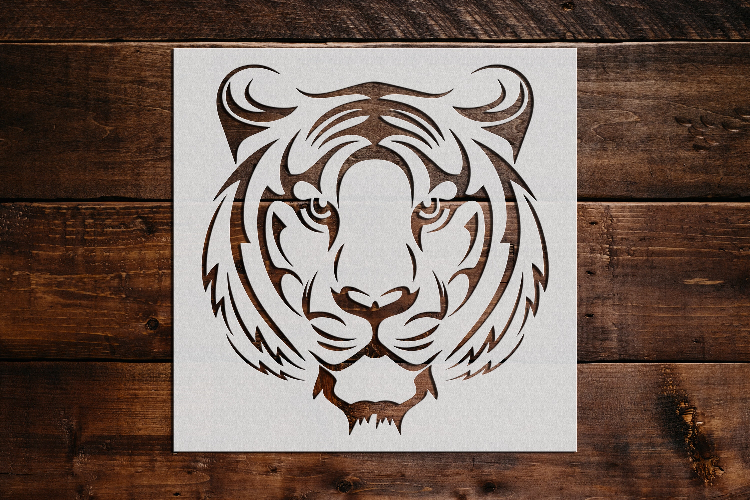 Tiger Face Stencil Tiger Face Stencil