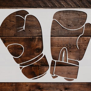 Boxing Gloves Stencil, Reusable Boxing Gloves Stencil, DIY Craft ...