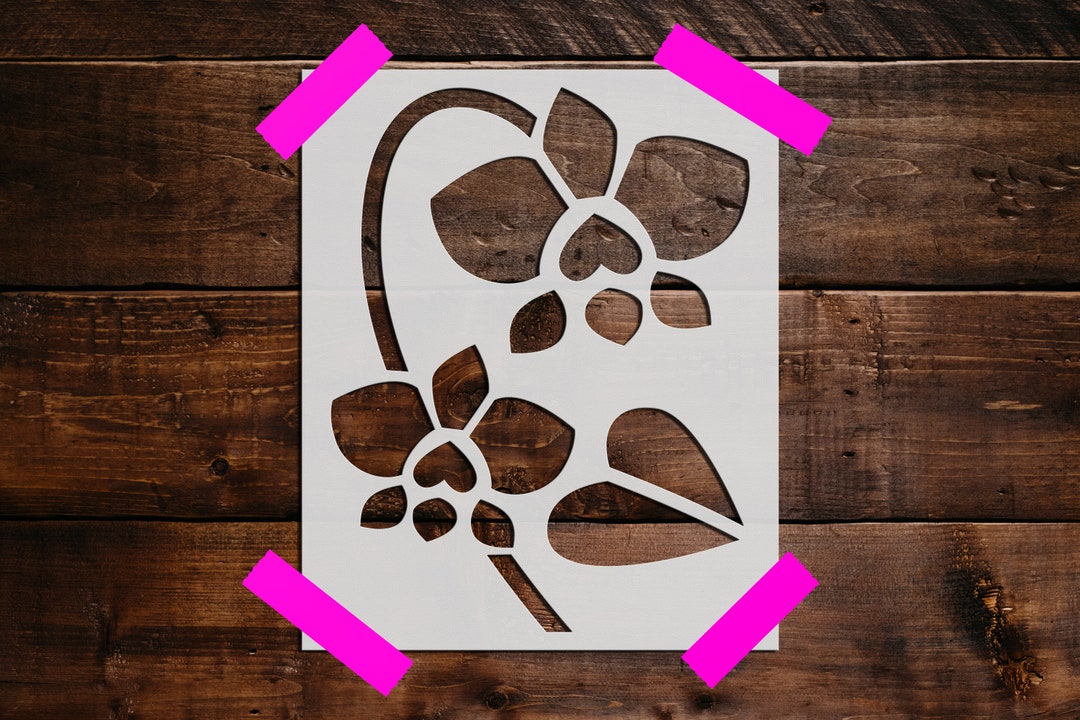 Flower Stencil - Reusable Flower Stencil - DIY Craft Stencil, Painting ...