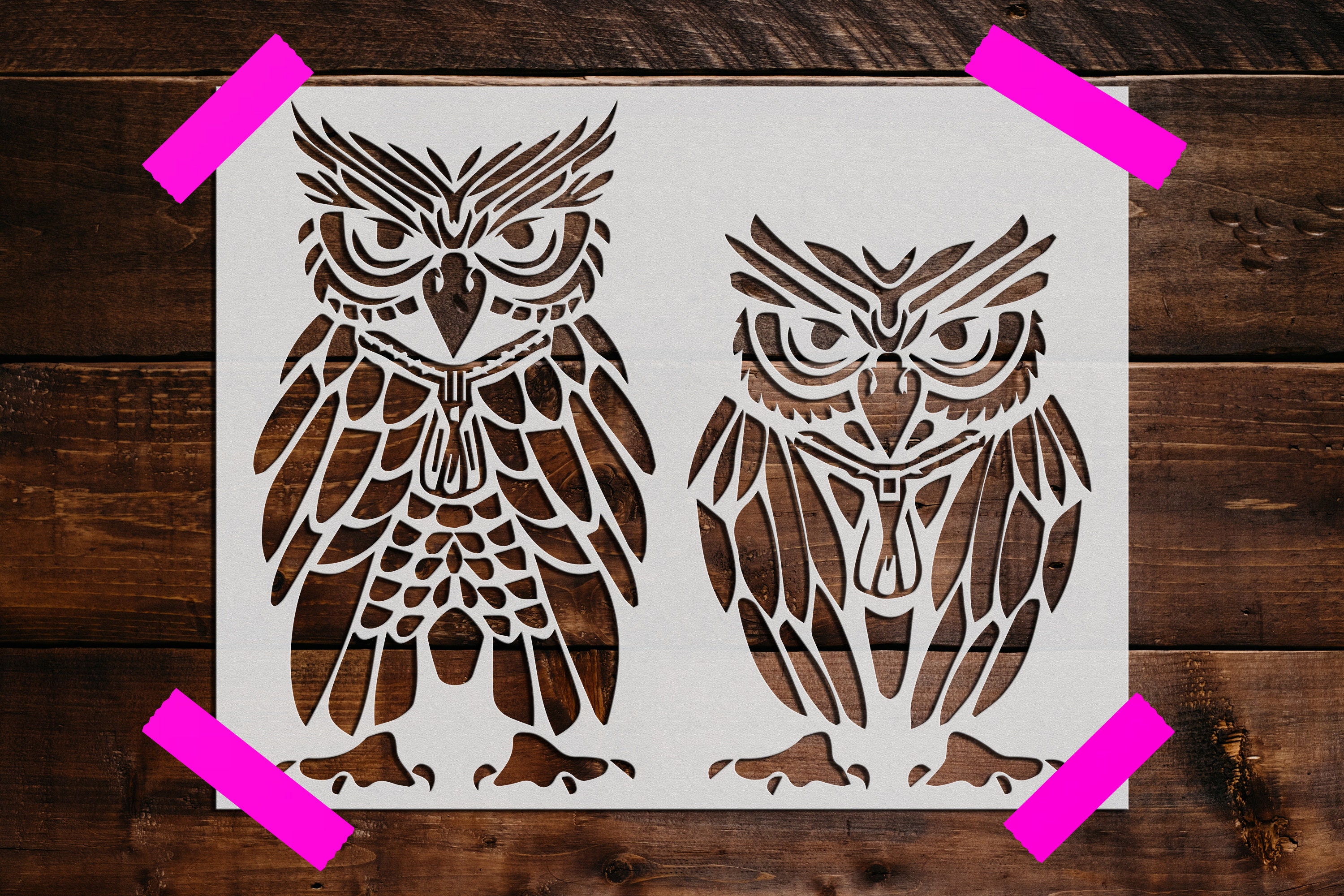 Owl Stencil Patterns Owl Stencils Stock Illustrations – 26 Owl