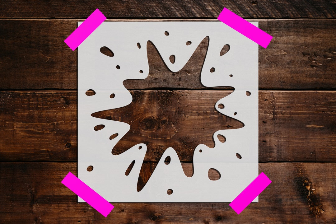 Splat Design Stencil, Reusable Splat Design Stencil - Craft Stencils ...