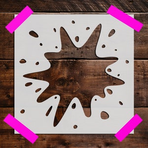 Splat Design Stencil, Reusable Splat Design Stencil - Craft Stencils ...