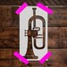 Trumpet Stencil, Reusable Trumpet Stencil, Art Stencil, DIY Craft ...