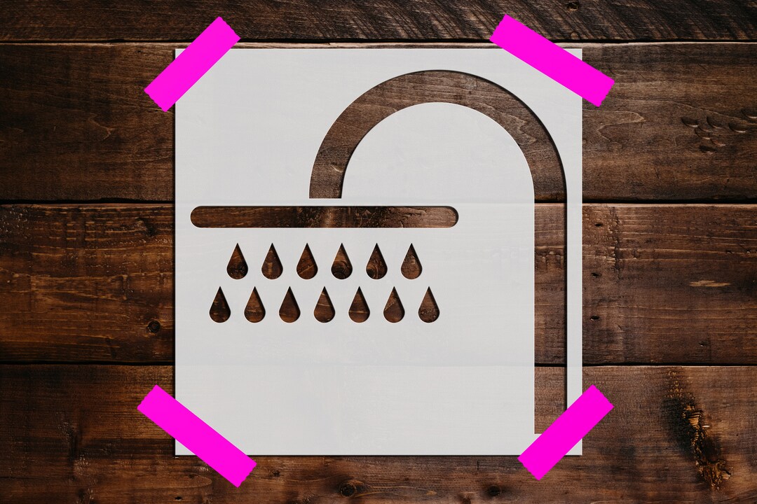 Shower Head Stencil - Reusable Shower Head Stencil -art Stencil -DIY ...