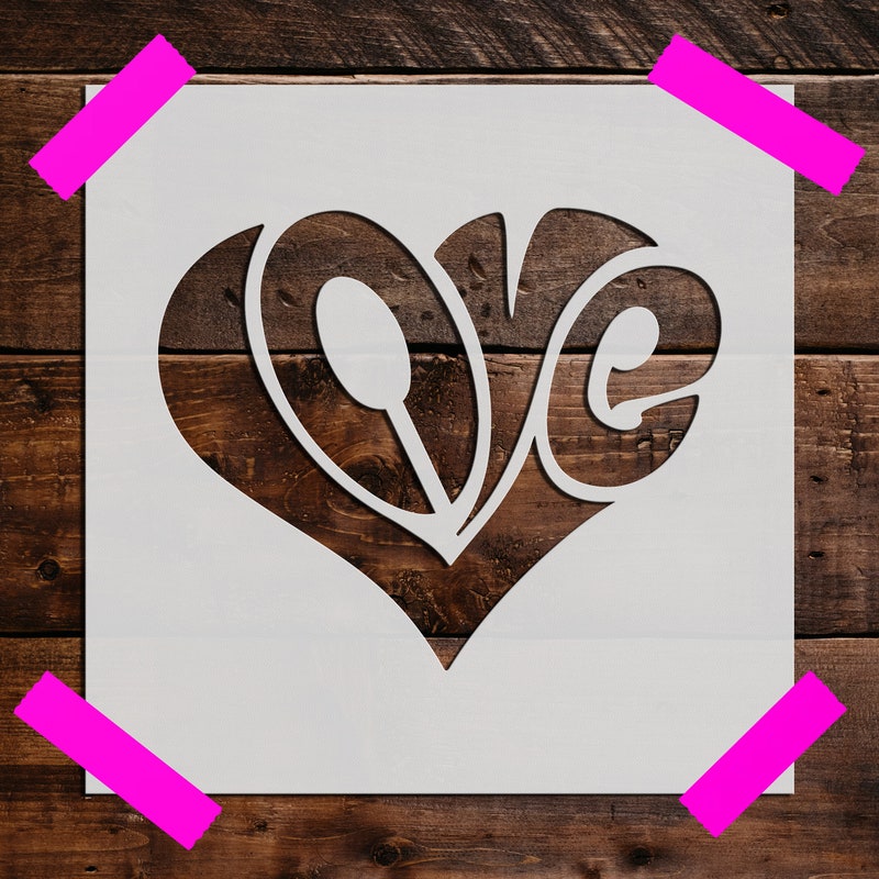 Love Stencil - Etsy