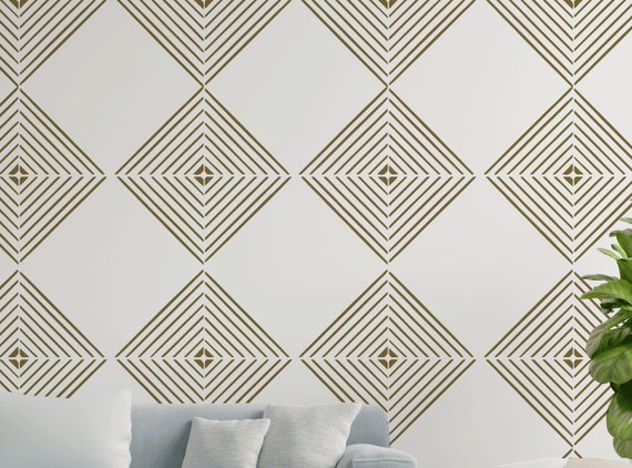 Geometric Stencil Reusable Geometric Stencil Art Stencil | Etsy