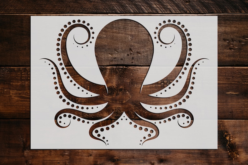 Octopus Stencil Reusable Octopus Stencil DIY Craft Stencil - Etsy