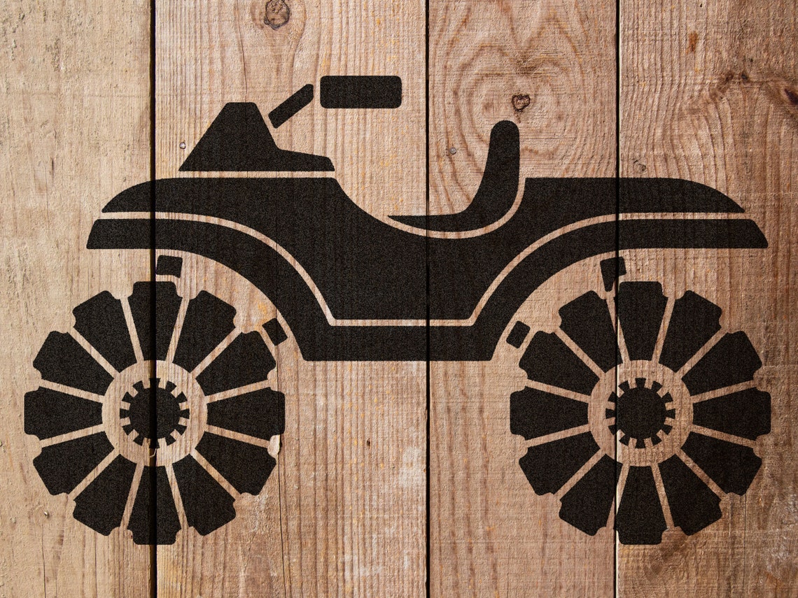 Four Wheeler ATV Stencil, Reusable Four Wheeler ATV Stencil - Art ...