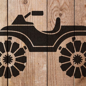 Four Wheeler ATV Stencil, Reusable Four Wheeler ATV Stencil - Art ...