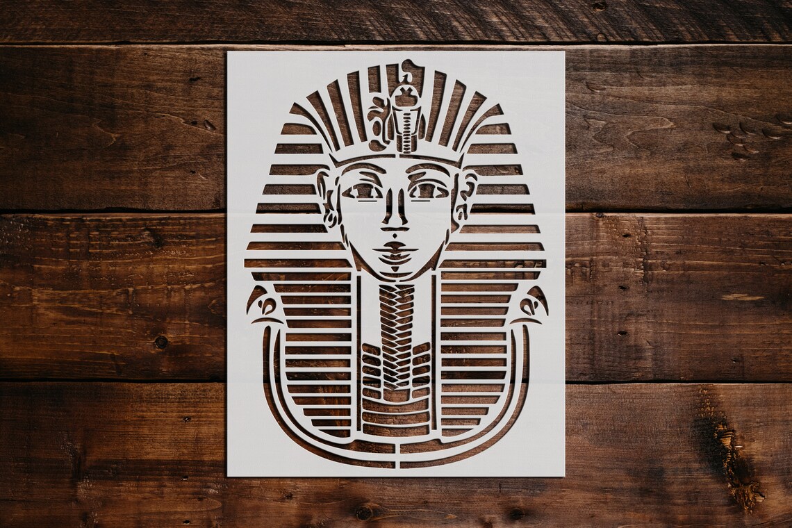 Egyptian Pharaoh Stencil Reusable Egyptian Pharaoh Stencil - Etsy