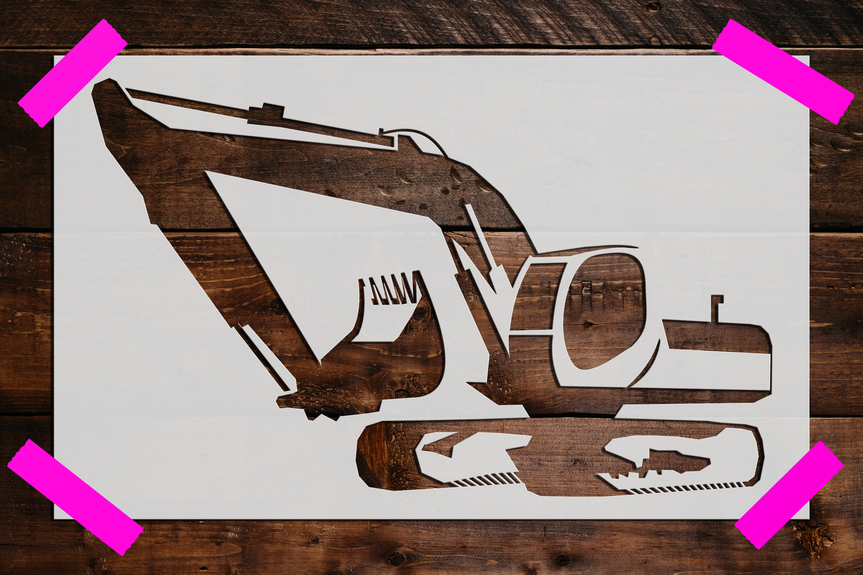 Backhoe Stencil, Reusable Backhoe Stencil, Art Stencil, DIY Craft ...