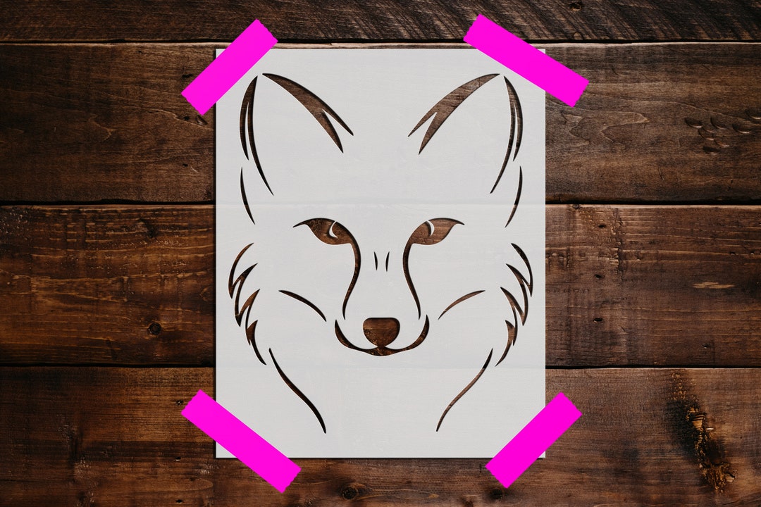 Fox Head Stencil - Reusable Fox Head Stencil - Art Stencil - DIY Craft ...