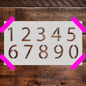 Numbers Sheet Stencil, Reusable Stencil, Art Stencil, DIY Craft Stencil ...