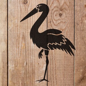 Crane Stencil, Reusable Crane Stencil, Art Stencil, DIY Craft Stencil ...