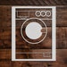 Washing Machine Stencil - Reusable Washing Machine Stencil - Art - DIY ...