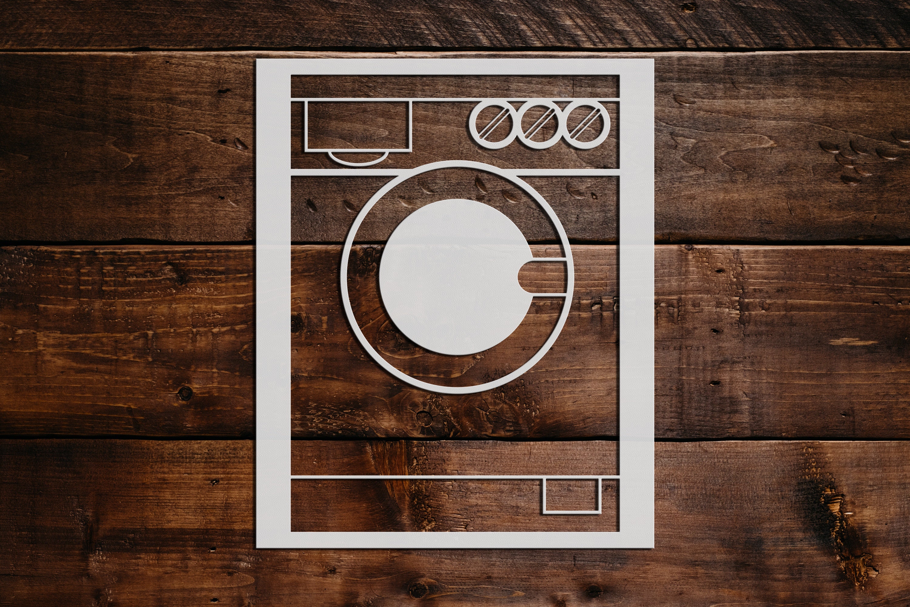 Washing Machine Stencil Reusable Washing Machine Stencil - Etsy