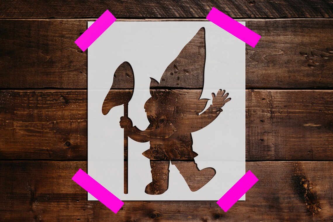 Gnome Stencil Reusable Gnome Stencil Art Stencil DIY Craft - Etsy