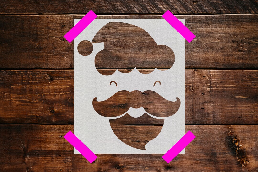 Santa Stencil, Reusable Santa Stencil, Art Stencil, DIY Craft Stencil ...