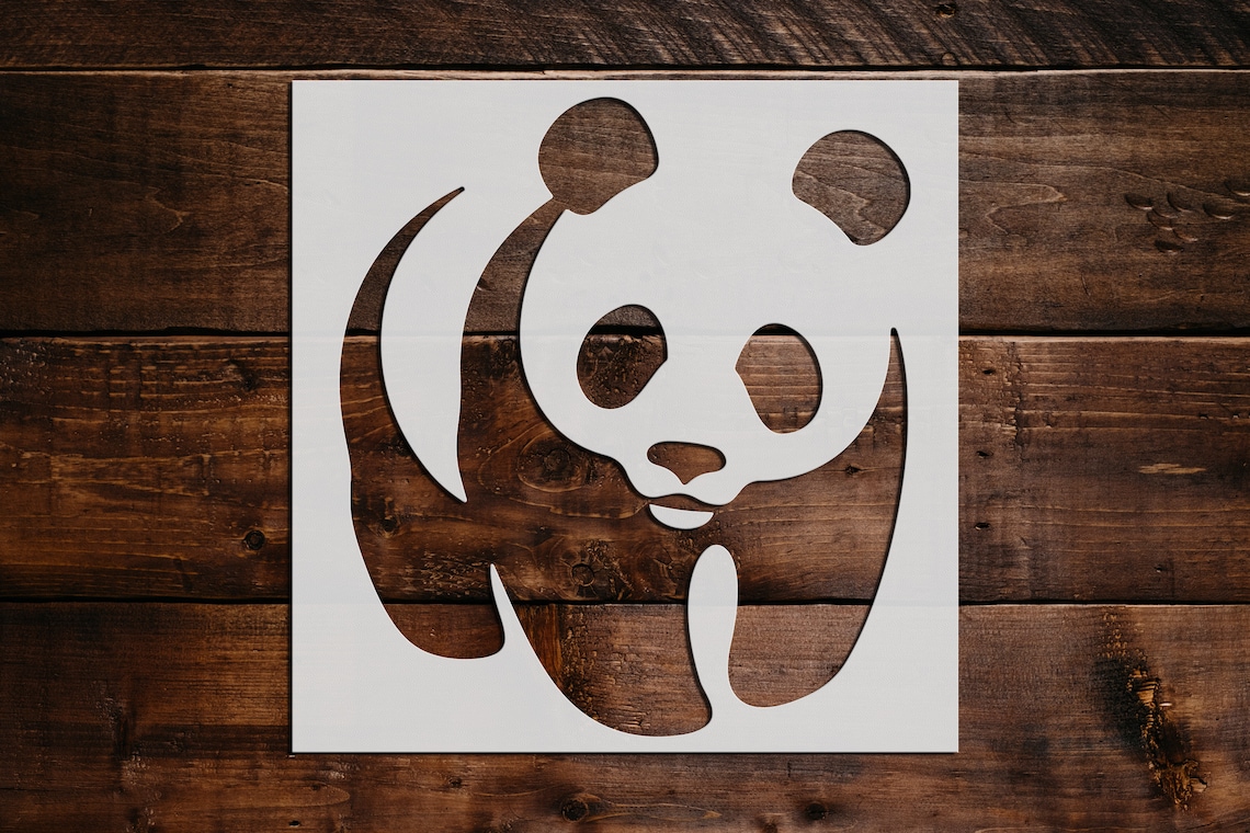 Panda Stencil Reusable Panda Stencil Art Stencil DIY - Etsy