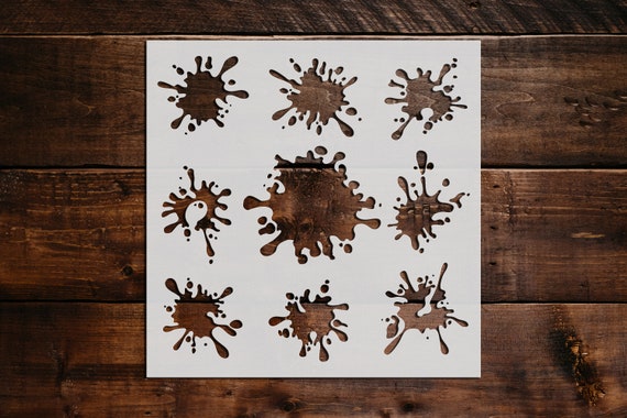 Splotches Stencil Reusable Splotches Stencil DIY Crafts - Etsy
