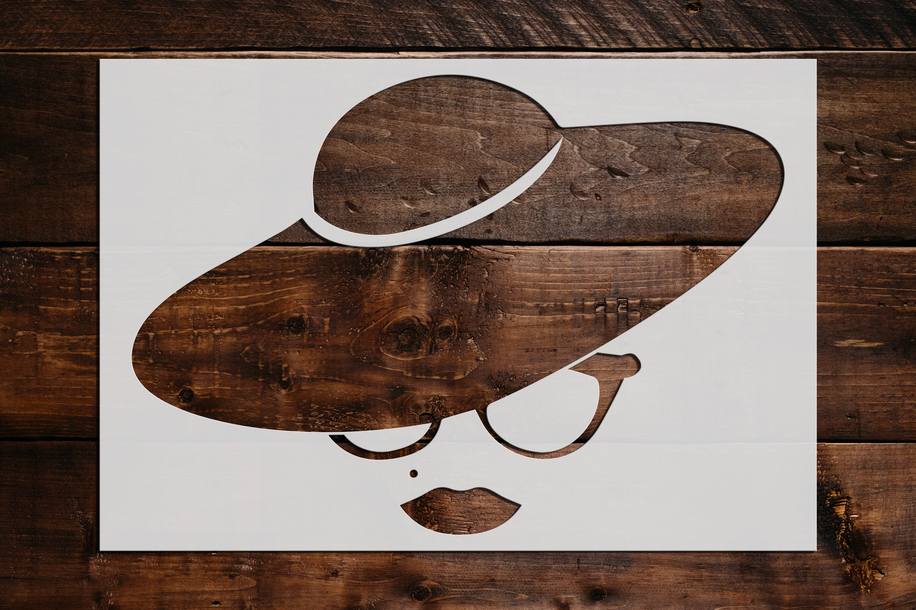 Women Wearing a Hat Stencil Reusable Women Wearing a Hat - Etsy