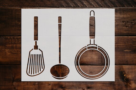 Kitchen Stencils Utinsuls Custom Bamboo Cooking Utensils | Design