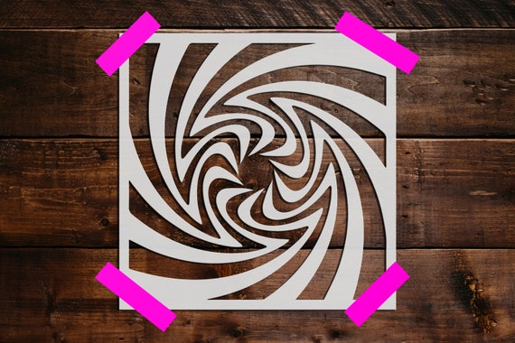 Line Design Stencil Reusable Line Design Stencil Art Stencil - Etsy