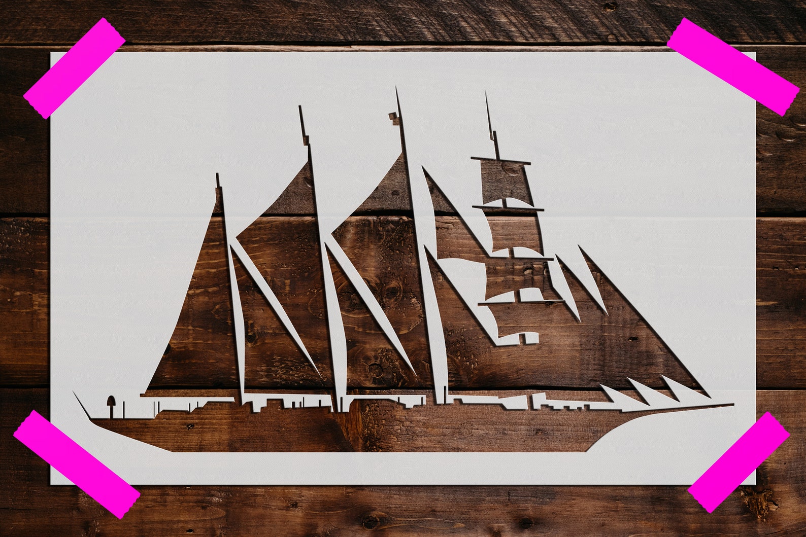 Sailing Ship Stencil Reusable Sailing Ship Stencil Art - Etsy