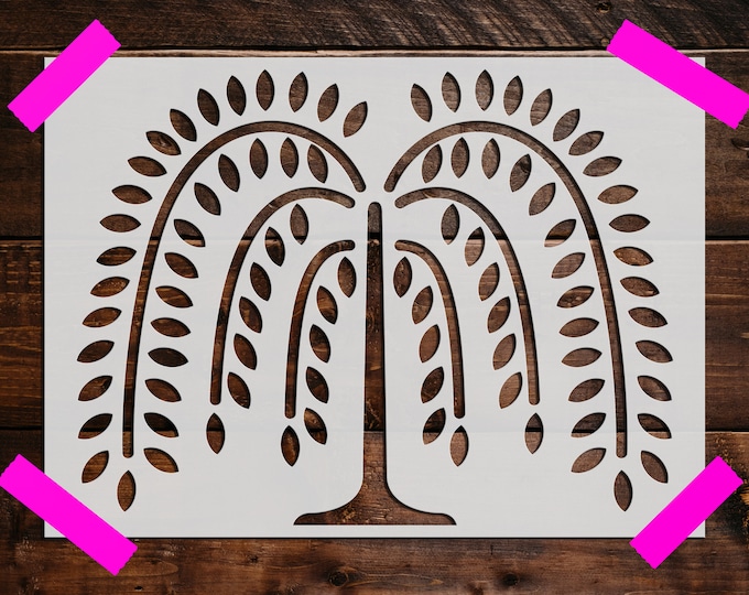 Willow Tree Stencil Reusable Stencils for Painting Willow Stencil, Tree ...