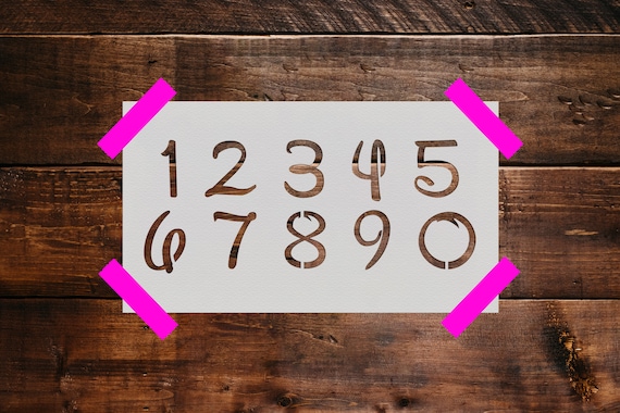 Numbers Sheet Stencil Reusable Stencil Art Stencil DIY | Etsy