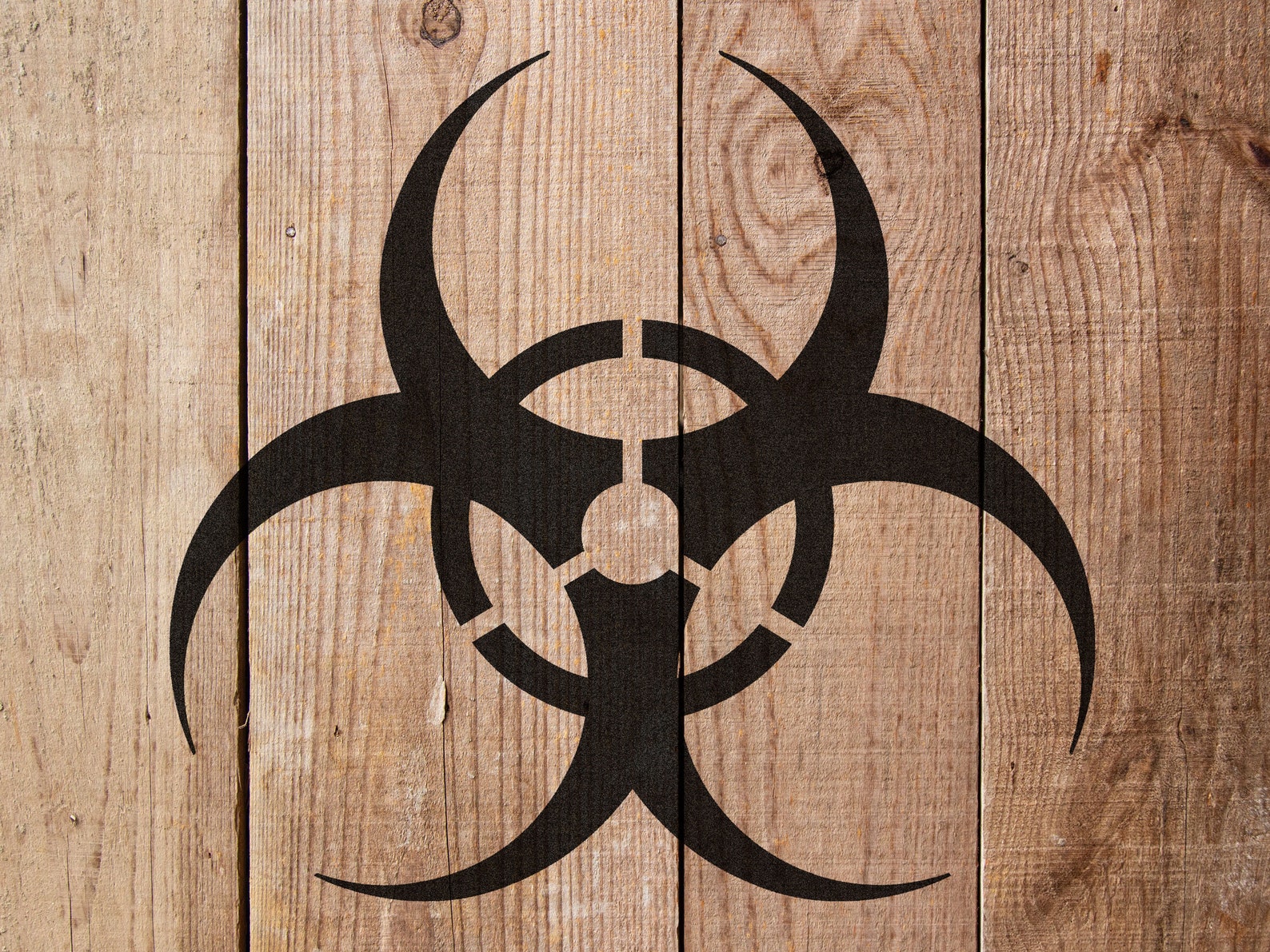 Biohazard Stencil Reusable Biohazard Stencil Art Stencil - Etsy