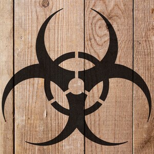 Biohazard Stencil - Reusable Biohazard Stencil - Art Stencil - DIY ...