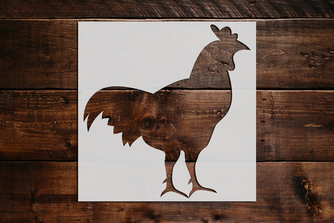 Rooster Stencil Reusable Rooster Stencil Art Stencil DIY - Etsy