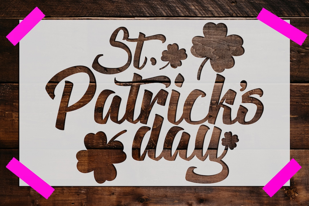 St. Patrick's Day Stencil, Reusable St. Patrick's Day Stencil, Art ...