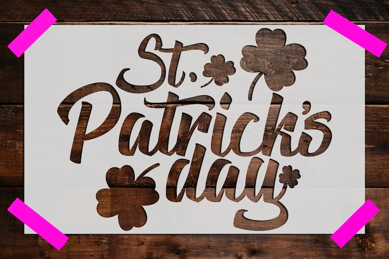 St. Patrick's Day Stencil Reusable St. Patrick's Day | Etsy