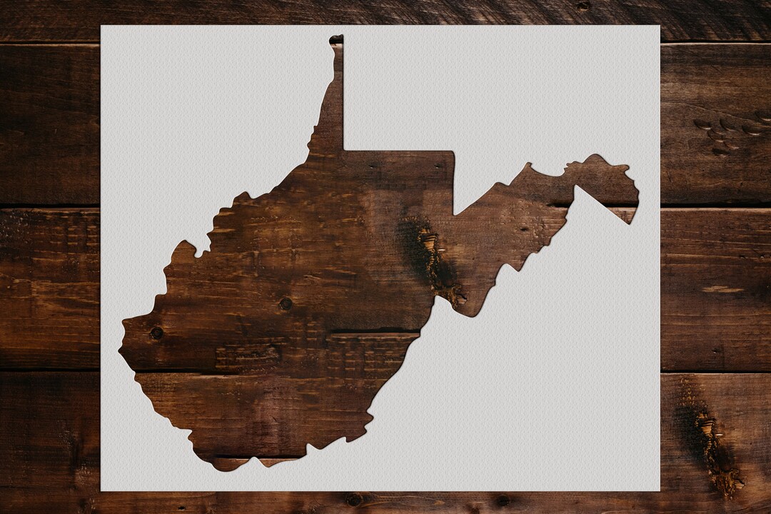 West Virginia State Stencil, Reusable New York State Stencil, Art ...