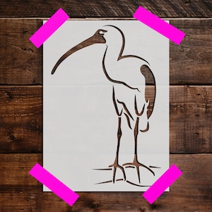 Bird Ibis Stencil - Reusable Bird Ibis Stencil - Art Stencil - DIY ...