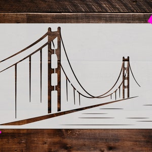 Golden Gate Bridge Stencil, Reusable Bridge Stencil, Art Stencil, DIY ...
