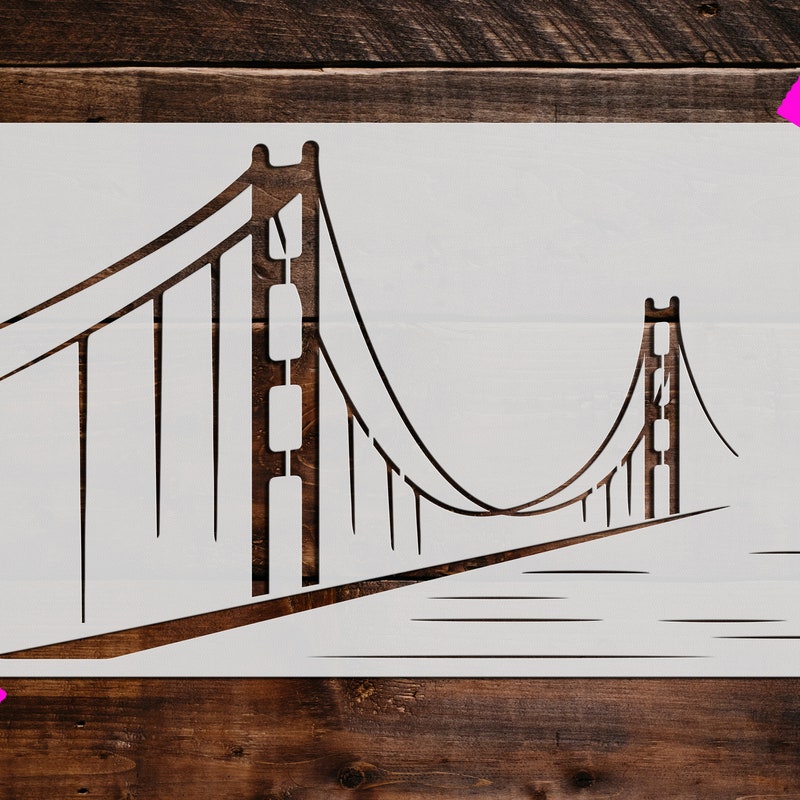 Golden Gate Bridge Stencil - Etsy