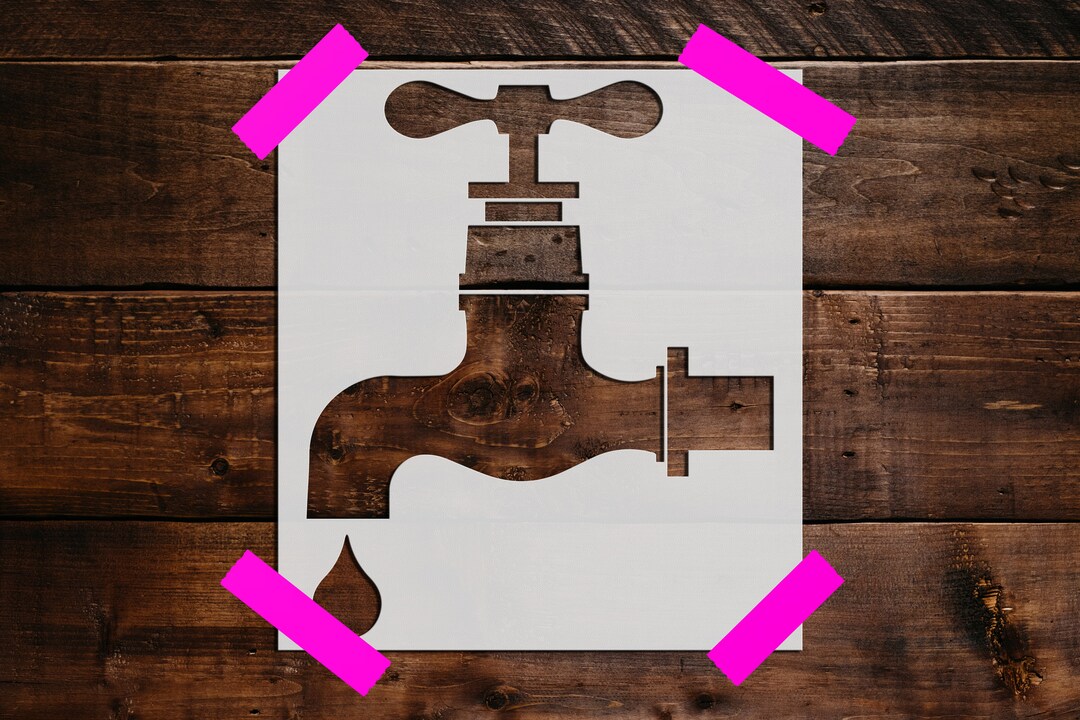 Spigot Stencil - Reusable Spigot Stencil DIY Craft Stencil, Large ...