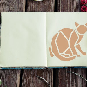 Cat Stencil, Reusable Cat Stencil, DIY Craft Stencil, Large Cat Stencil ...