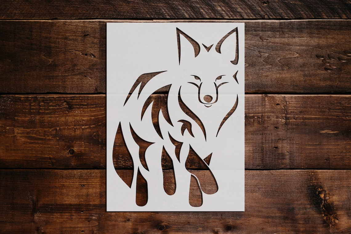 Fox Stencil Reusable Fox Stencil Art Stencil DIY Craft | Etsy