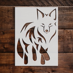 Fox Stencil - Reusable Fox Stencil - Art Stencil - DIY Craft Stencil ...