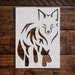 Fox Stencil Reusable Fox Stencil Art Stencil DIY Craft Stencil ...