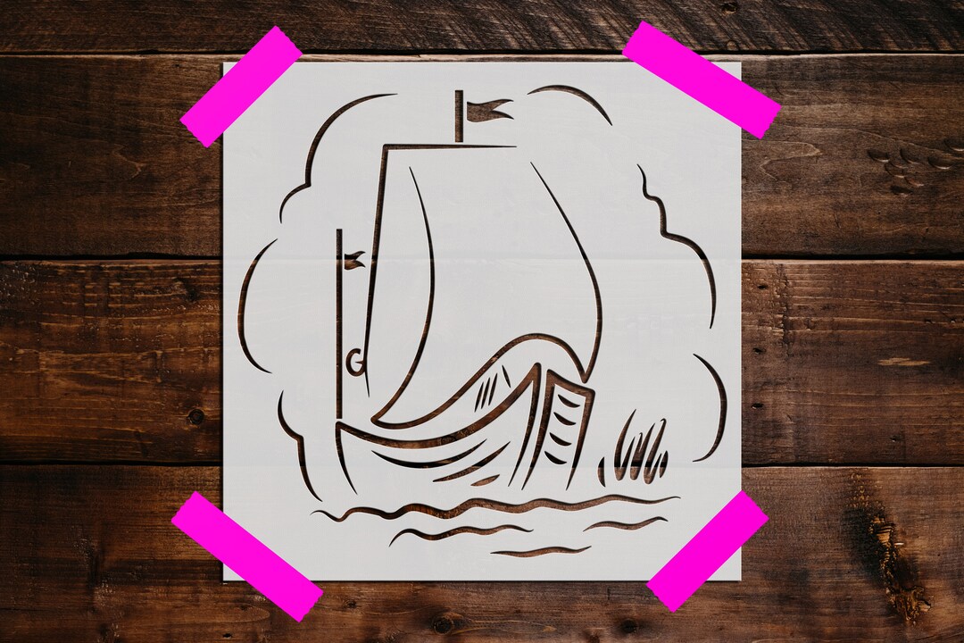 Sail Boat Stencil, Reusable Sail Boat Stencil, Art Stencil - DIY Craft ...