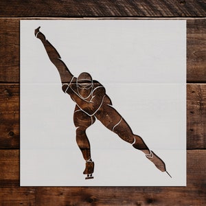 Ice Skating Stencil, Reusable Ice Skating Stencil - Craft Stencils -DIY ...