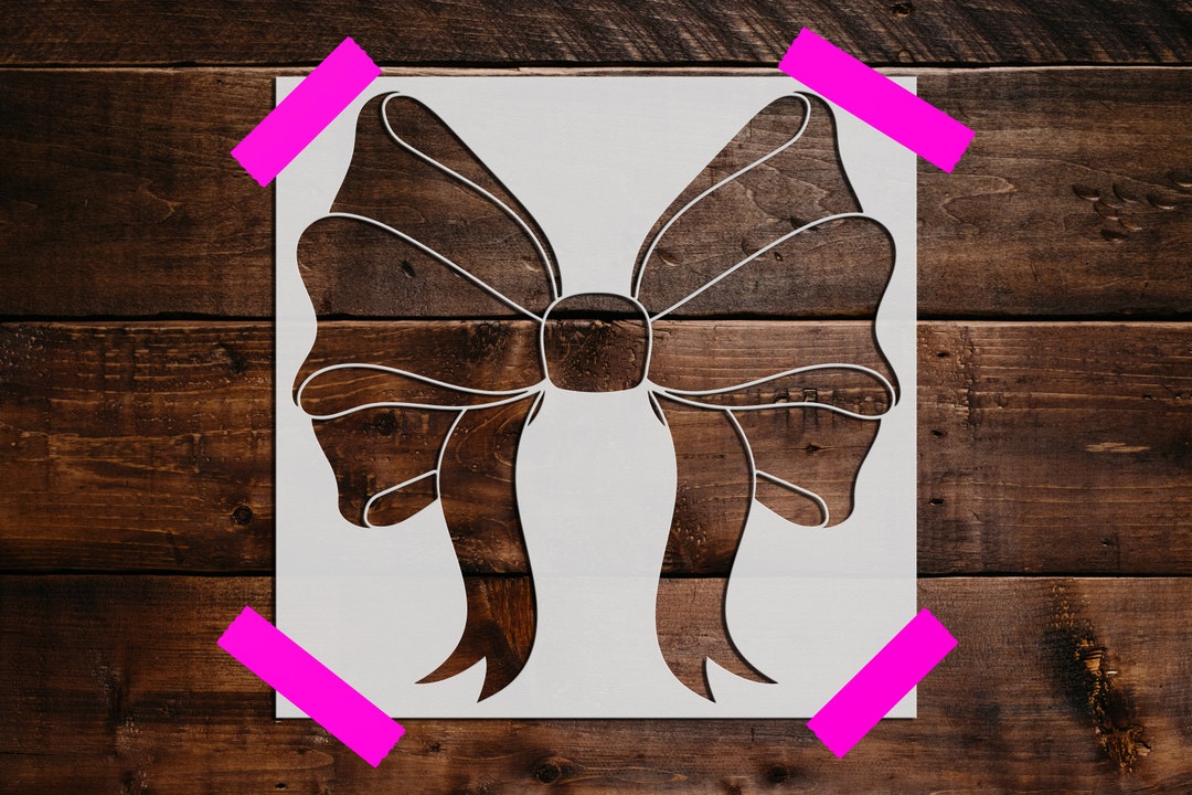 Bow Stencil, Reusable Bow Stencil, Art Stencil - DIY Craft Stencil ...