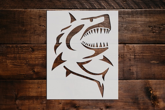 Shark Head Stencil