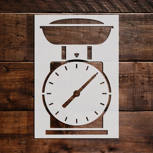 Kitchen Scale Stencil - Reusable Kitchen Scale Stencil - DIY Craft ...
